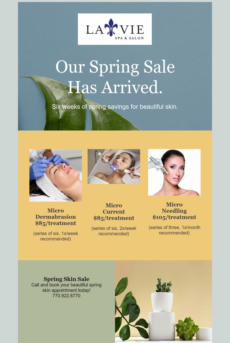 Specials | La Vie Spa & Salon | Conyers, GA